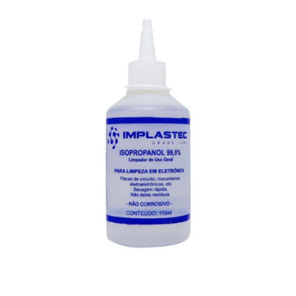 Empório In Box - Alcool Isopropilico 110ml C/ Bico Isopropanol - Implastec Empório In Box - Alcool Isopropilico 110ml C/ Bico Isopropanol - Implastec